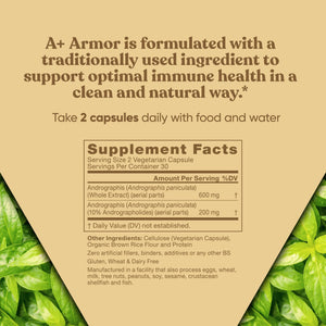 ARMOR 2 ANDROGRAPHIS PURE 800 MG Immunity - Supplement - Eu Natural