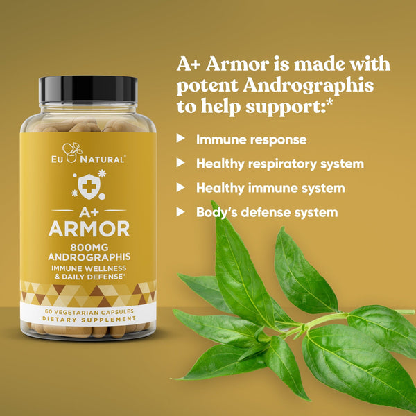 ARMOR 2 ANDROGRAPHIS PURE 800 MG Immunity - Supplement - Eu Natural