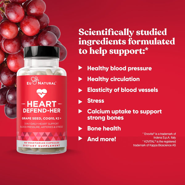 Products HEART DEFEND-HER 3-IN-1 DAILY Women’s Heart Support - Eu Natural