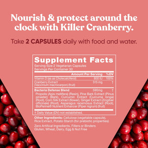 KILLER CRANBERRY Urinary Tract Supplement - Eu Natural