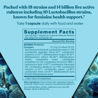 MOMMA Prenatal Probiotics Mom & Baby Supplement - Eu Natural